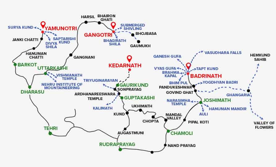 Char Dham Yatra Route Map 2024 Char Dham Yatra Route Map With Distance Char Dham Yatra Route Map 2024 Char Dham Yatra Route Map With Distance